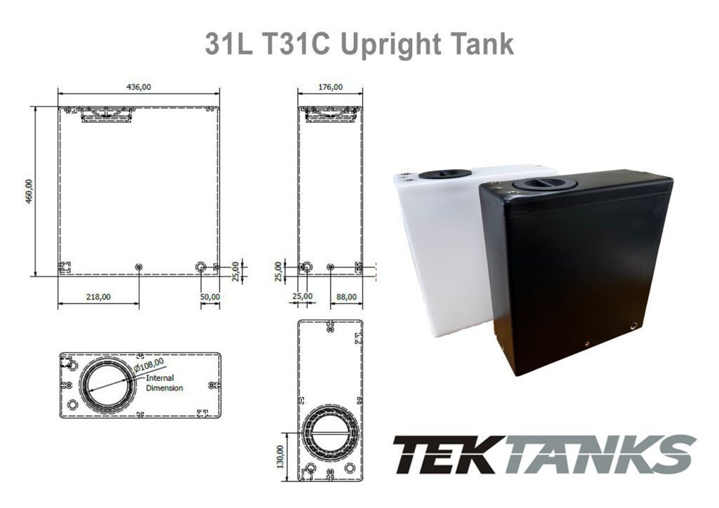31 Litre Internal Water Tank Camper Van Tank | Tek-Tanks | Tek-Tanks